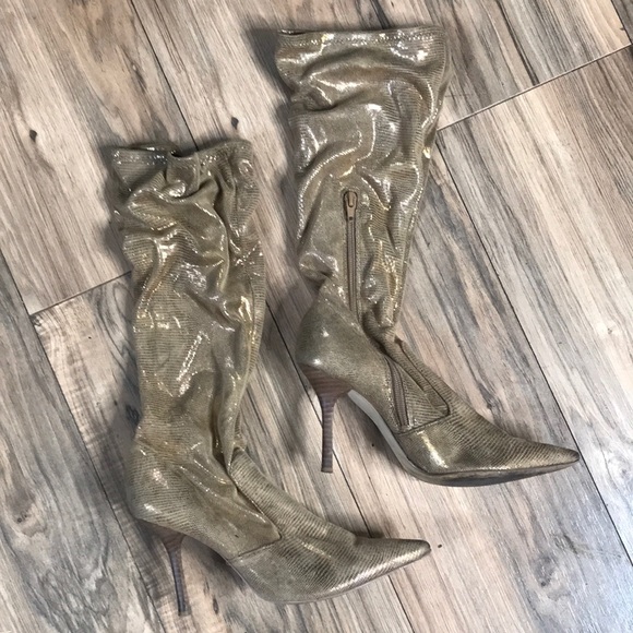 Guess by Marciano | Shoes | Guess By Marciano Gold Shimmery Pointy ...